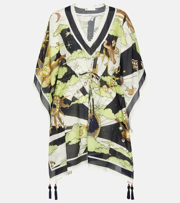Tory Burch Printed Cotton And Silk Minidress - Multicoloured