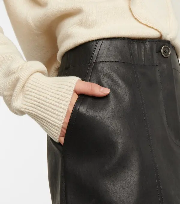Stouls Linette Leather Mini Skirt