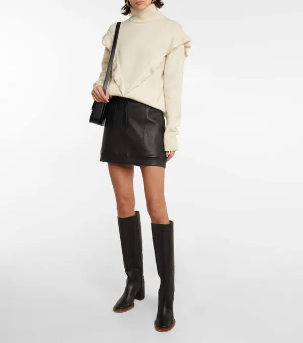 Stouls Linette Leather Mini Skirt