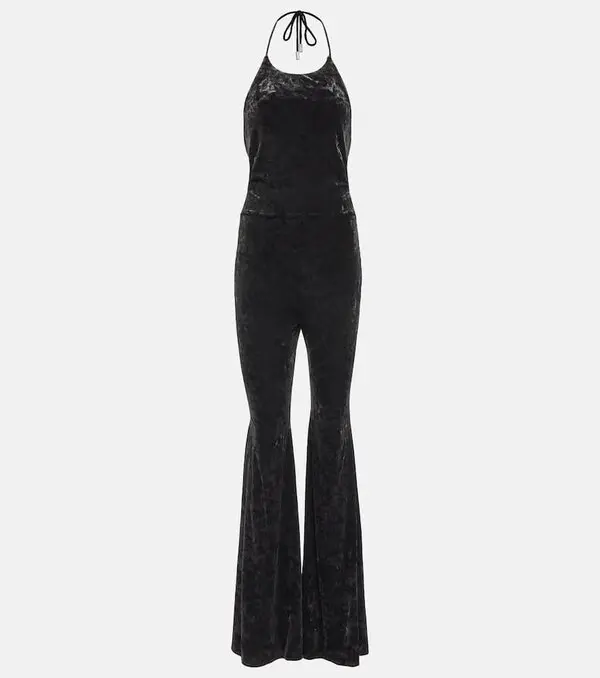 Alexandre Vauthier Halterneck Flared Jumpsuit - Black