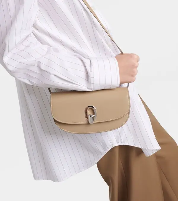 Savette Tondo Crescent Leather Shoulder Bag