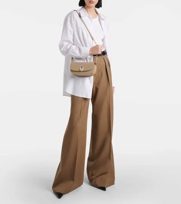 Savette Tondo Crescent Leather Shoulder Bag