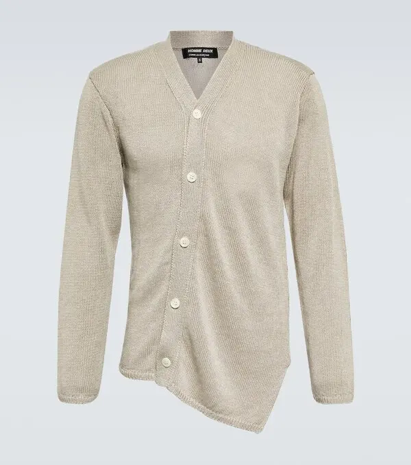 Comme Des Garçons Asymmetrical Linen Cardigan