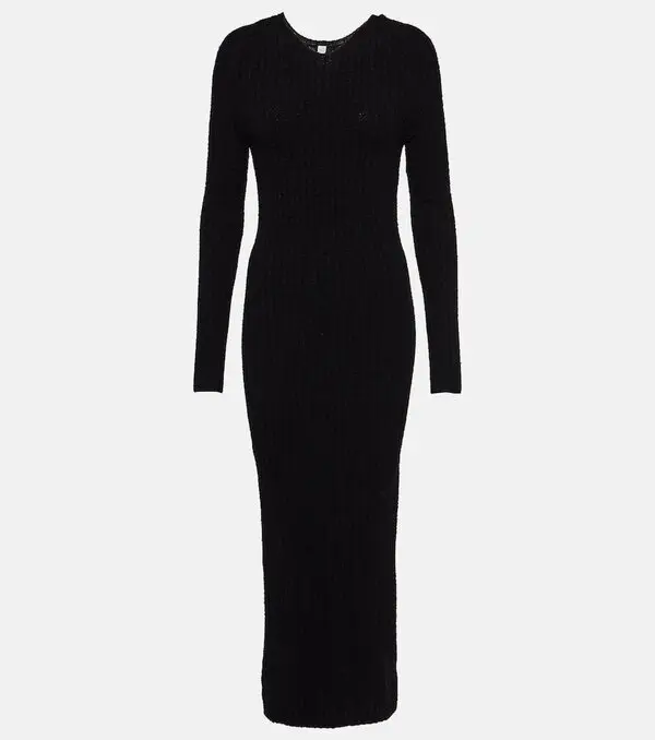 TOTEME Ribbed-knit Wool-blend Maxi Dress