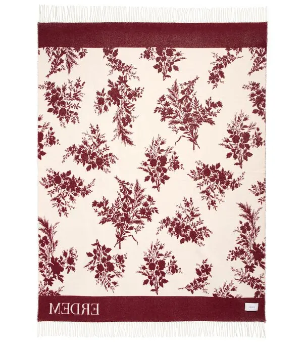 Erdem Floral Jacquard Wool-blend Blanket