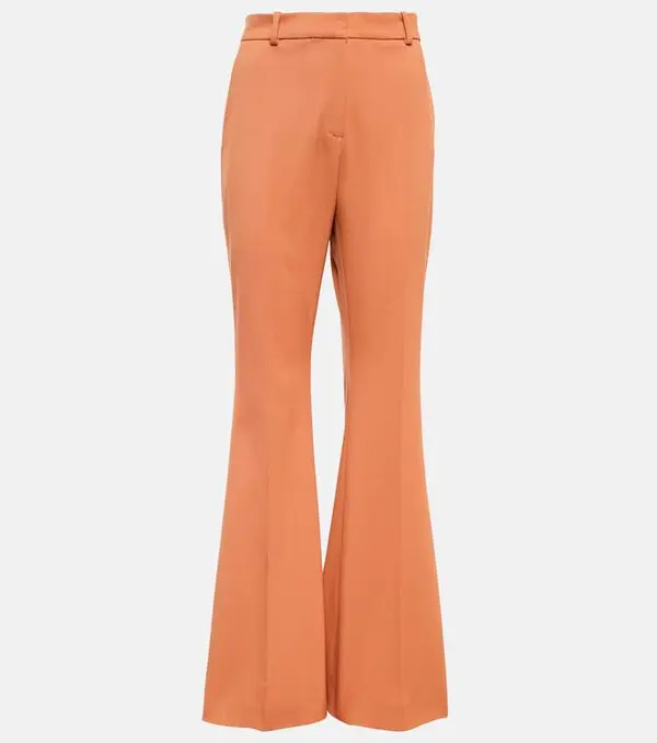 JOSEPH Aveline High-rise Flared Gabardine Pants