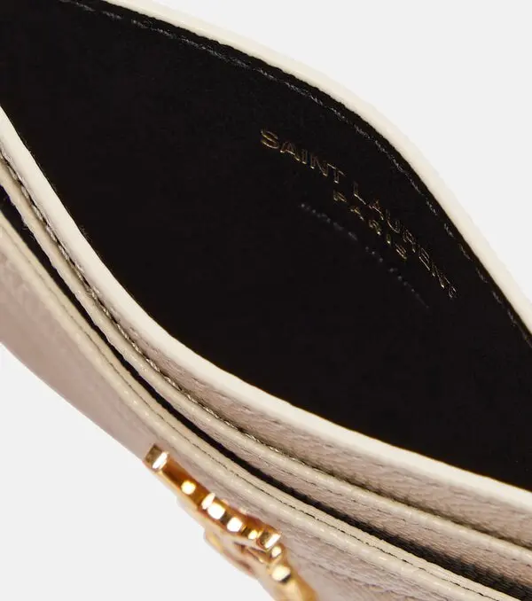 Saint Laurent Monogram Leather Card Holder
