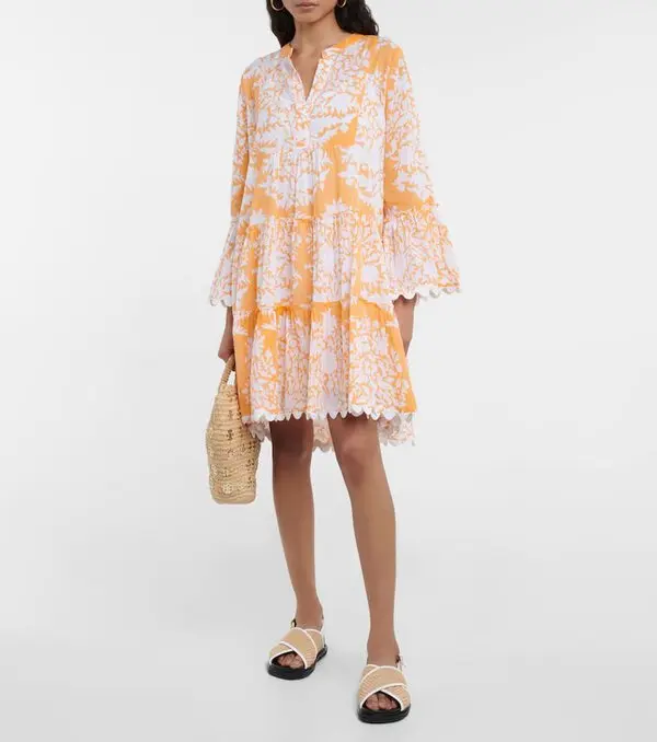 JULIET DUNN Printed Mini Dress - White