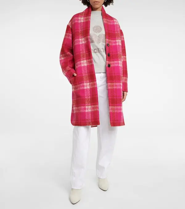 MARANT ETOILE Gabriel Checked Flannel Coat