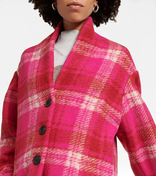 MARANT ETOILE Gabriel Checked Flannel Coat