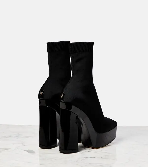 JIMMY CHOO Giome 140 Platform Sock Boots