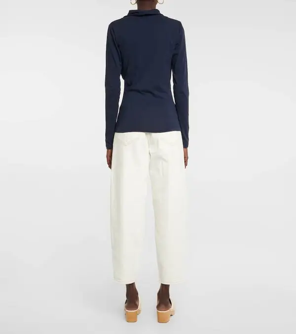 Velvet By Graham & Spencer Meri Cotton Wrap Top - Blue