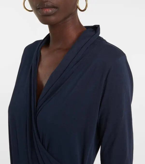Velvet By Graham & Spencer Meri Cotton Wrap Top - Blue