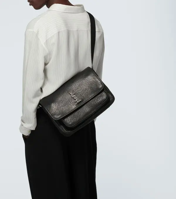 Saint Laurent Niki Leather Messenger Bag