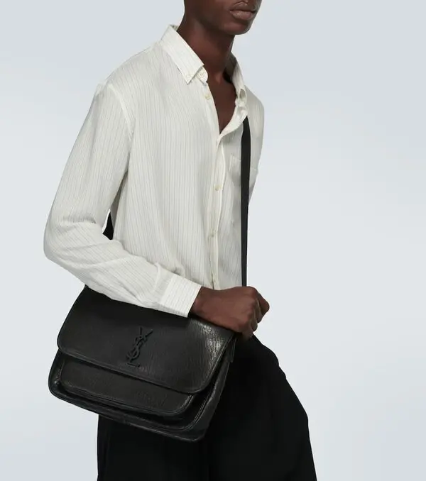 Saint Laurent Niki Leather Messenger Bag
