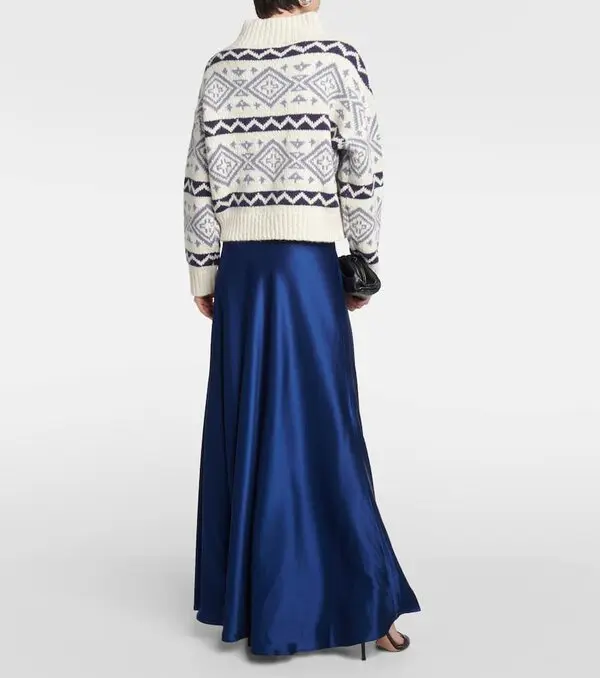 Polo Ralph Lauren Intarsia Wool And Cotton-blend Sweater