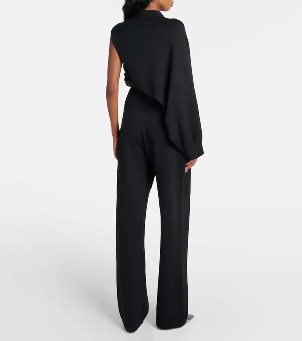 Alaïa High-rise Wool-blend Straight Pants