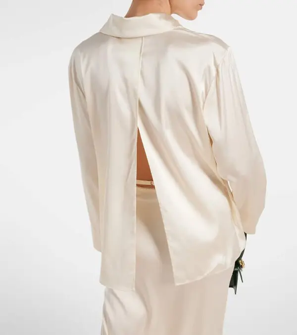 Jacquemus La Chemise Notte Satin Top - White
