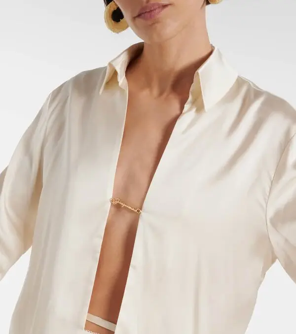 Jacquemus La Chemise Notte Satin Top - White