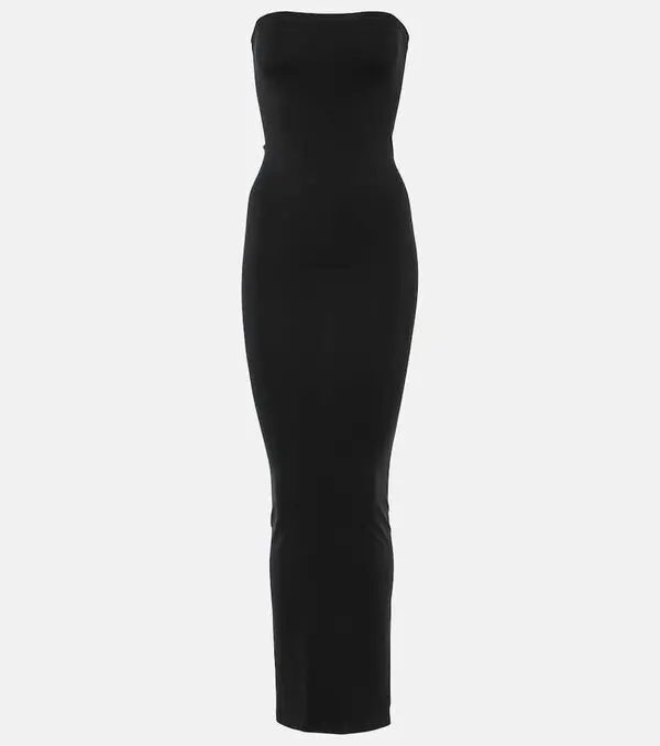 Wolford Fatal Strapless Jersey Maxi Dress - Black