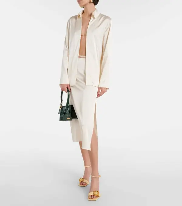 Jacquemus La Jupe Notte Midi Skirt - White