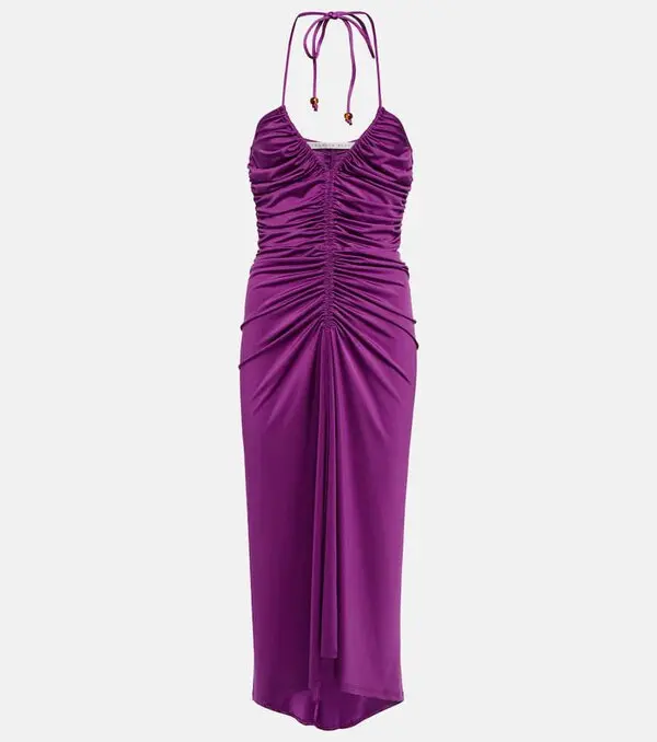 Veronica Beard Saskia Ruched Midi Dress