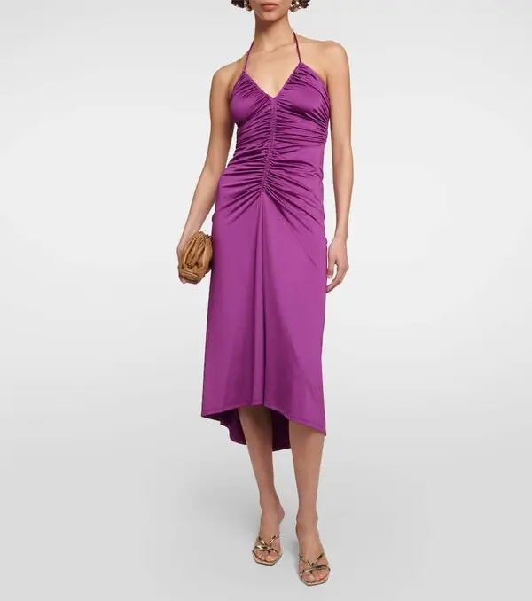 Veronica Beard Saskia Ruched Midi Dress