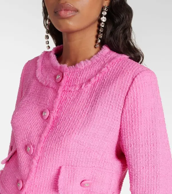 Dolce & Gabbana Cropped Wool-blend Tweed Jacket