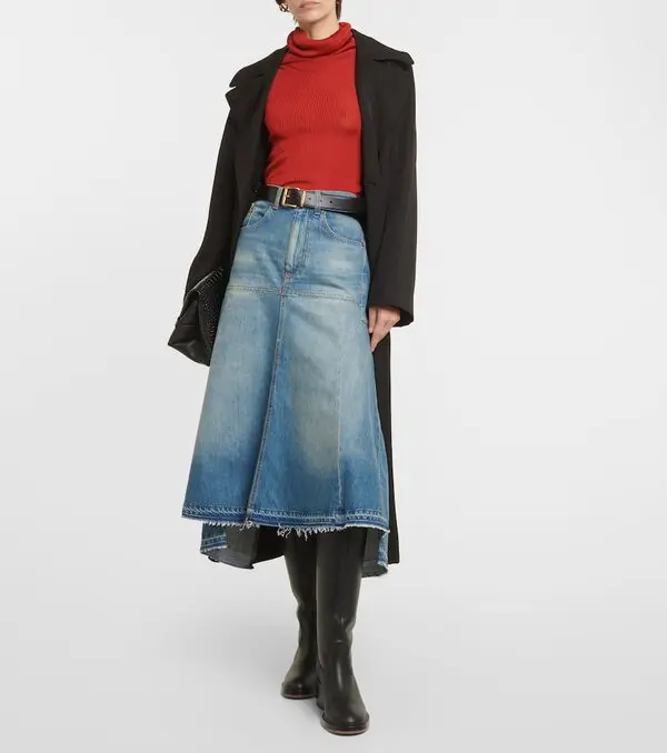 Victoria Beckham Ribbed-knit Turtleneck Top