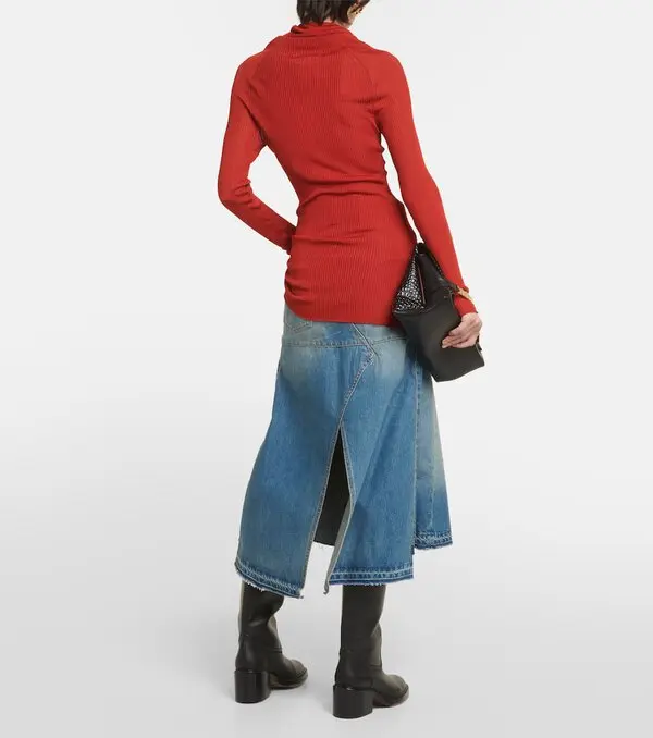 Victoria Beckham Ribbed-knit Turtleneck Top