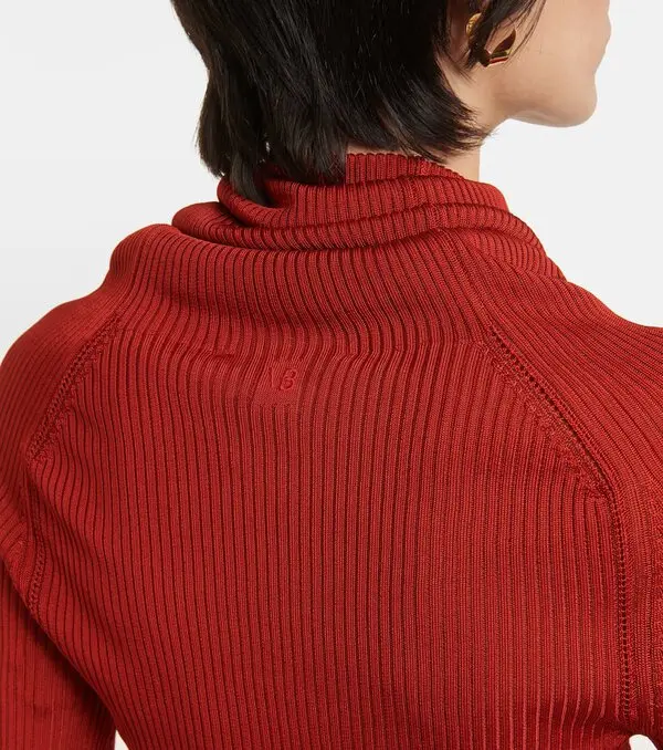 Victoria Beckham Ribbed-knit Turtleneck Top