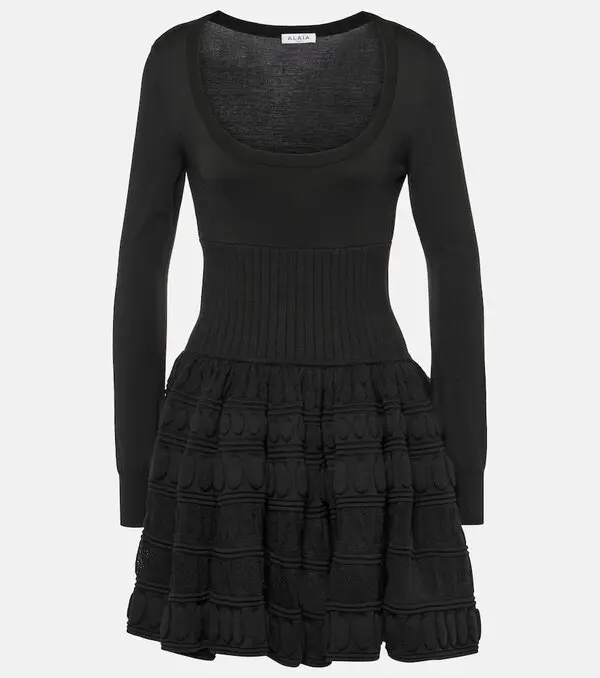 Alaïa Crinoline Wool-blend Mini Dress