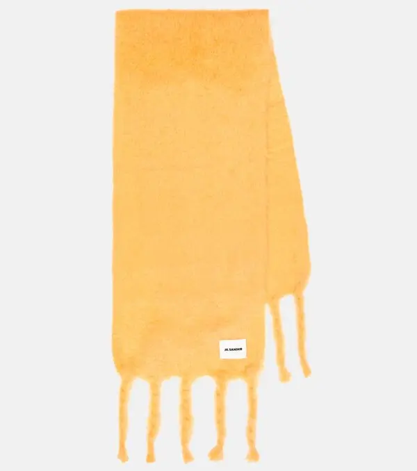 JIL SANDER Mohair And Wool-blend Scarf - Gold