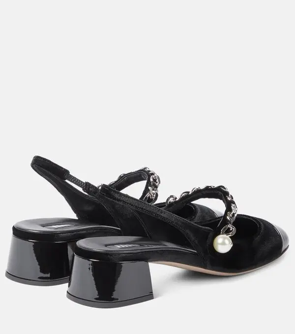 Miu Miu Velvet Slingback Pumps