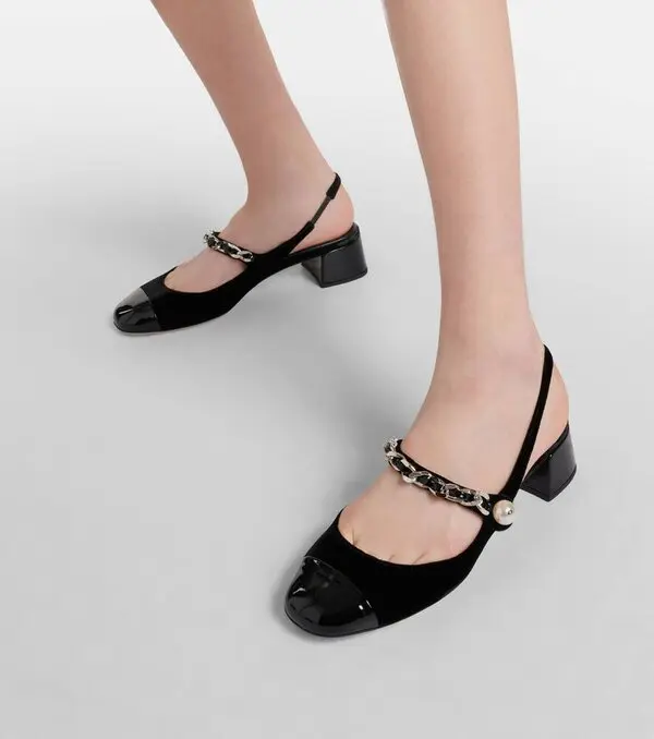Miu Miu Velvet Slingback Pumps
