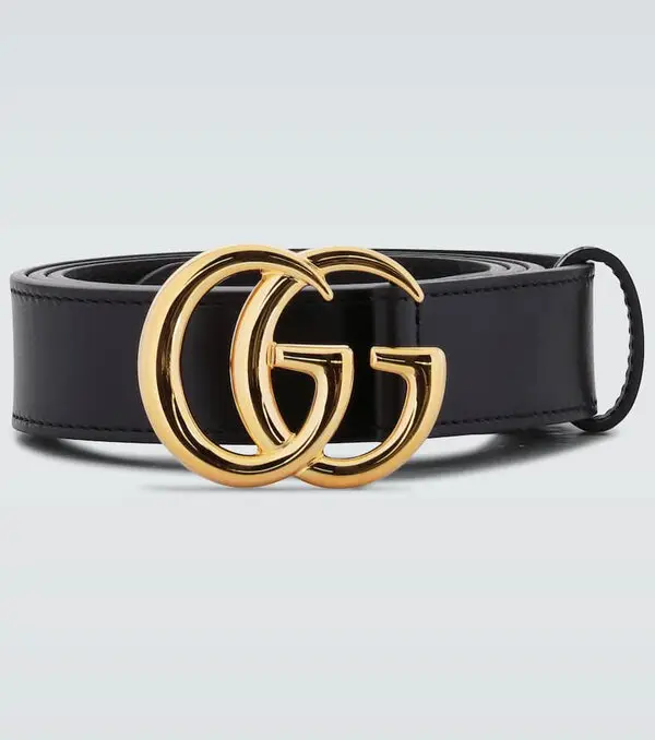 Gucci Gg Marmont Leather Belt - Black