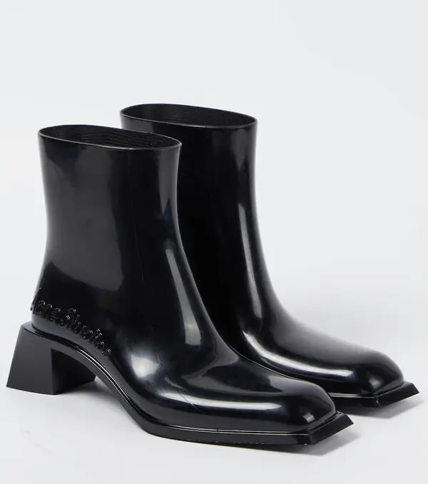 Acne Studios Soap Logo Ankle Boots - Black