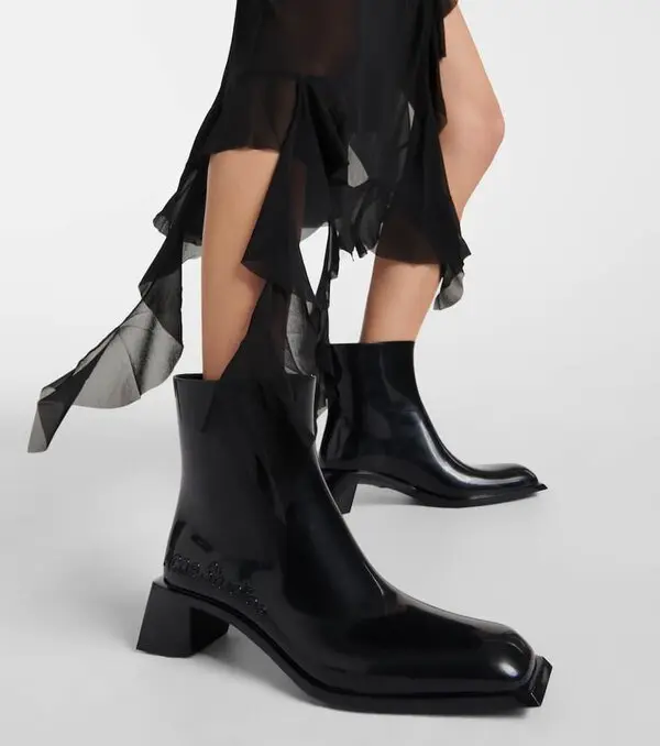 Acne Studios Soap Logo Ankle Boots - Black