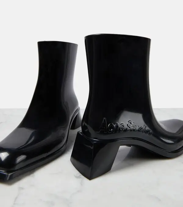 Acne Studios Soap Logo Ankle Boots - Black