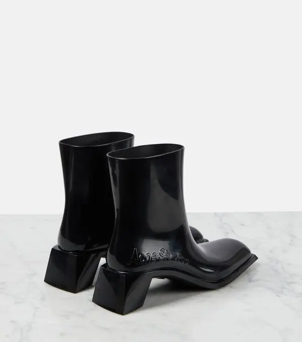 Acne Studios Soap Logo Ankle Boots - Black