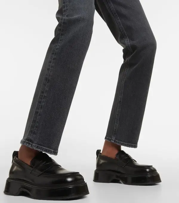 AGOLDE Stovepipe High-rise Slim Jeans In Metal Wash
