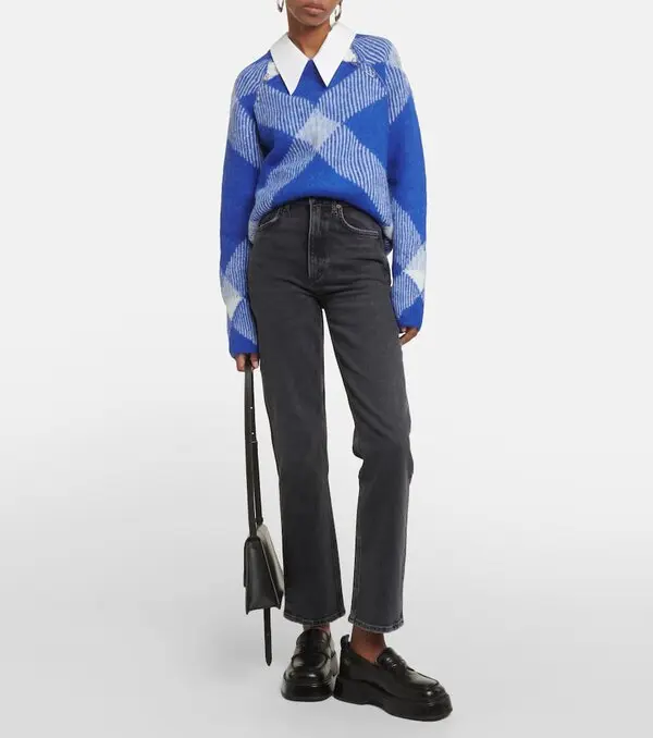 AGOLDE Stovepipe High-rise Slim Jeans In Metal Wash