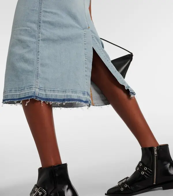 GANNI Denim Midi Shirt Dress
