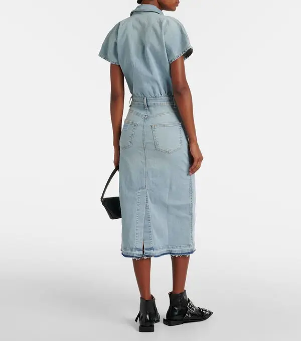 GANNI Denim Midi Shirt Dress