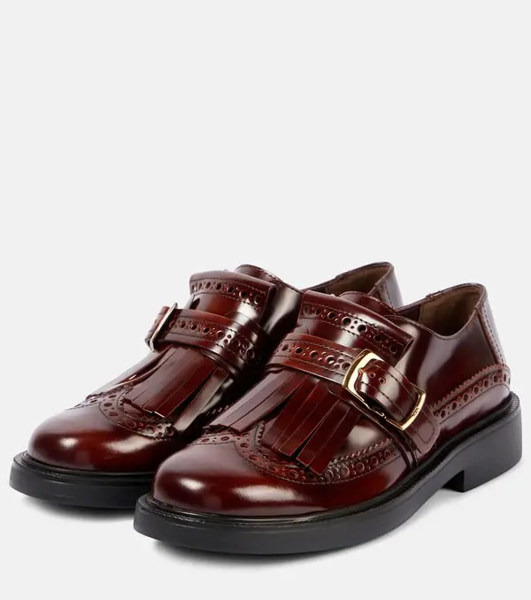 TOD'S Leather Monk Strap Shoes