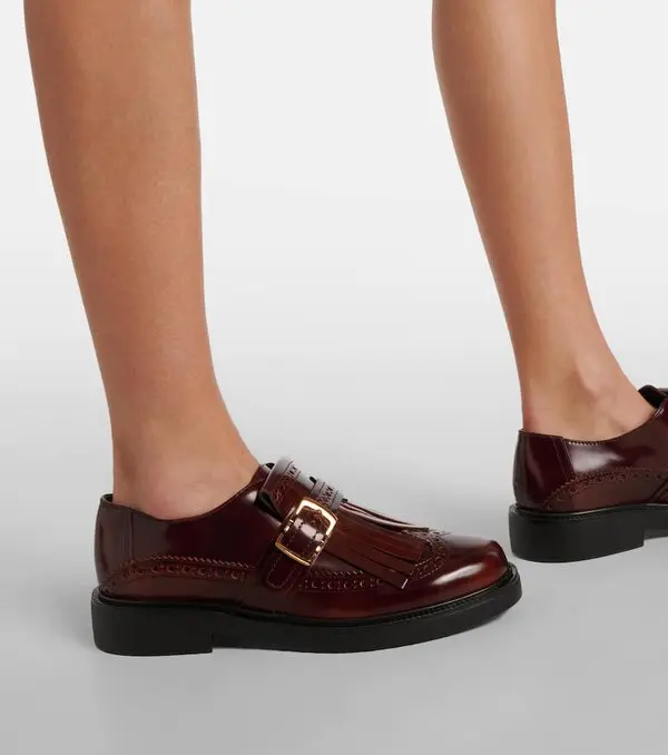 TOD'S Leather Monk Strap Shoes