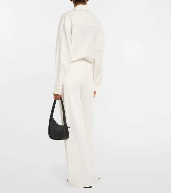 THE ROW Gala Double-cady Wide-leg Pants - Black