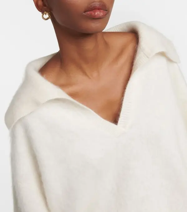 LISA YANG Kerry Brushed Cashmere Sweater - Neutrals