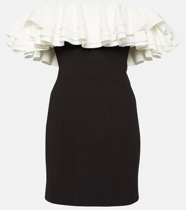 Staud Kiara Off-shoulder Mini Dress - Multicoloured