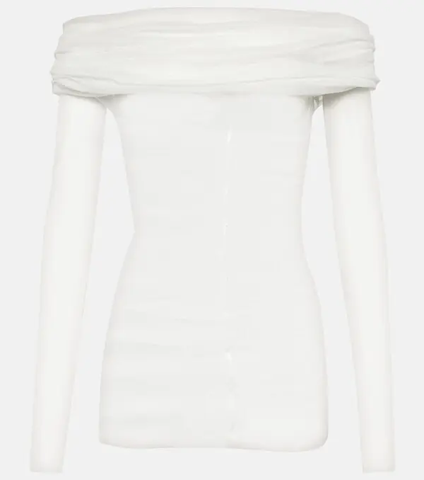 Christopher Esber Draped Silk Top - White